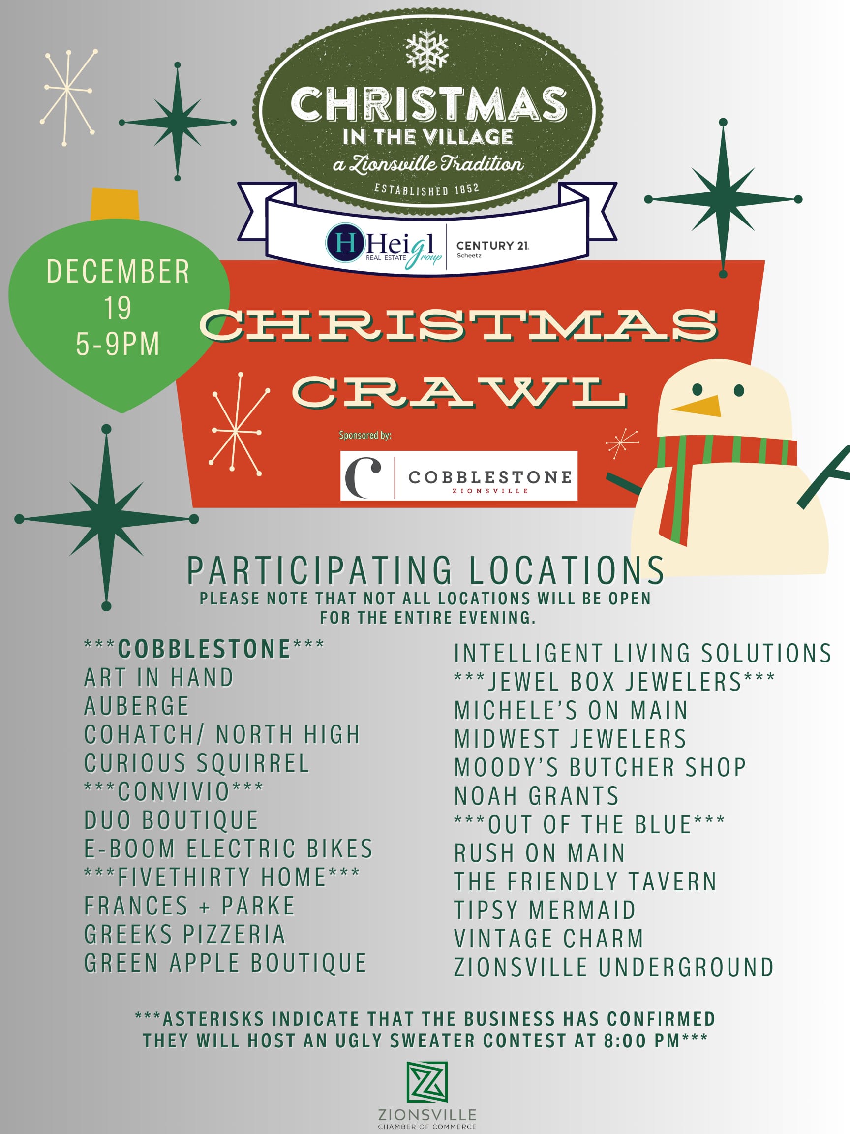 Christmas Crawl - Zionsville Chamber of Commerce